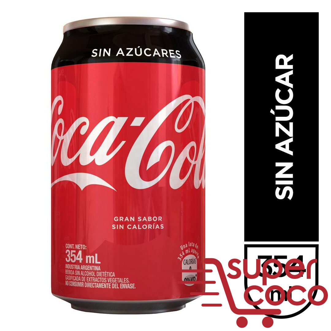GASEOSA COCA COLA ZERO LATA 354ML | Super Coco GASEOSA COCA COLA ZERO LATA 354ML | Super Coco